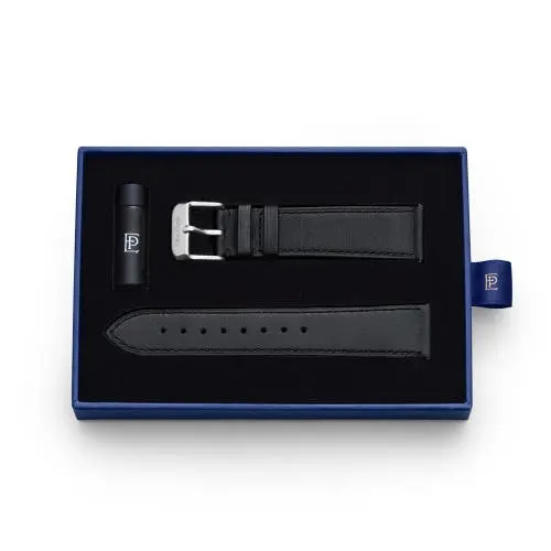 ELTON PEPPLE Silver Leather Strap