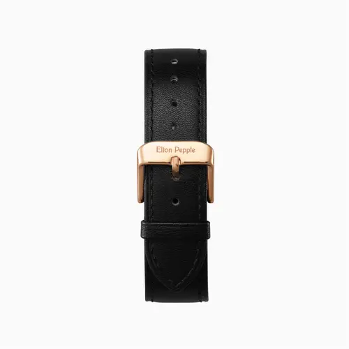 ELTON PEPPLE Bucktown Rose Gold Strap - Black