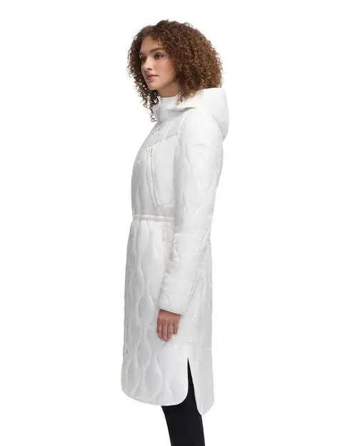 Pajar Onion Quilted Longline Anorak - White Op