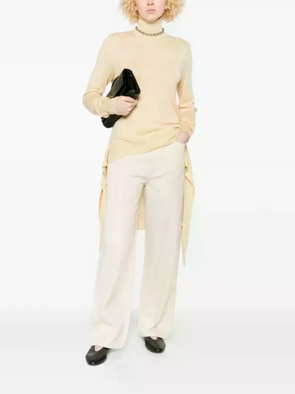 TOTEME Tie-detailed Turtleneck Dress - Neutrals
