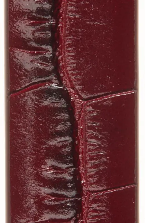 TOM FORD Croc Embossed Patent Leather Skinny Belt