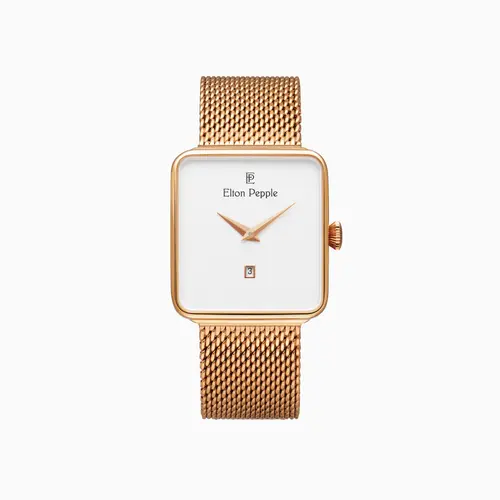ELTON PEPPLE Classic Norwood Watch - Eggshell White/rose Gold