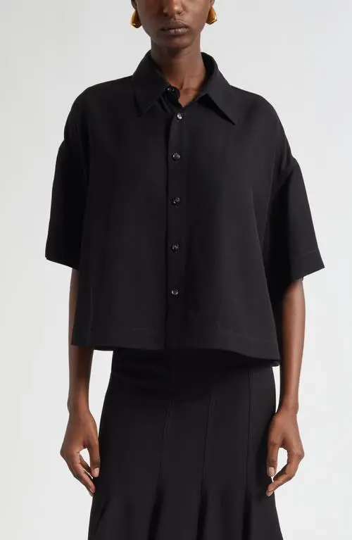Bottega Veneta Boxy Viscose-linen Button-up Shirt