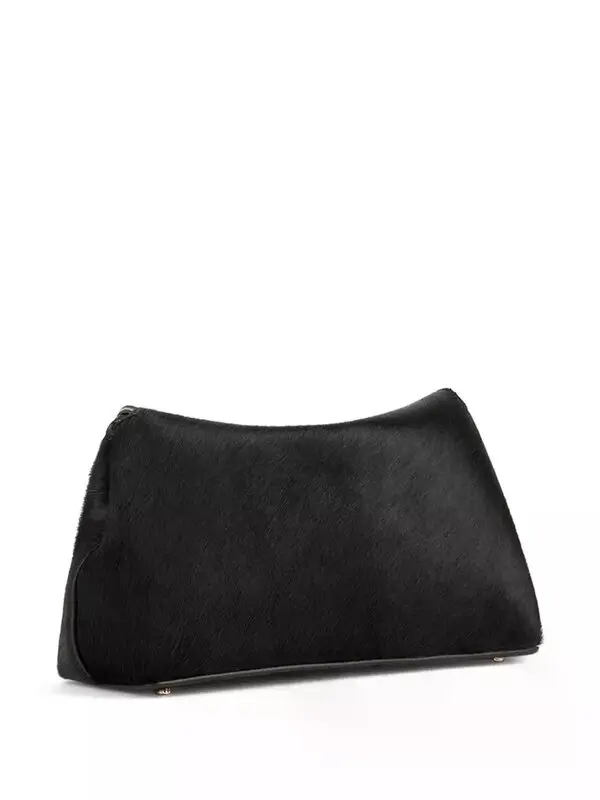 TOTEME T-lock Pony Hair Clutch - Black
