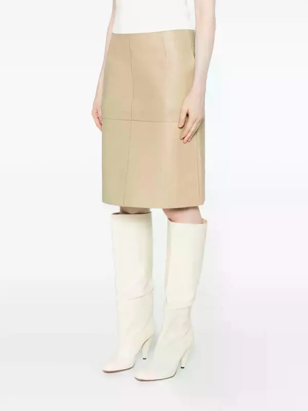 TOTEME Paneled Leather Skirt