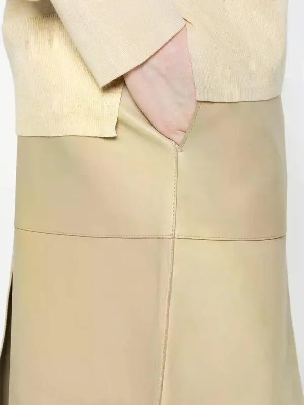 TOTEME Paneled Leather Skirt