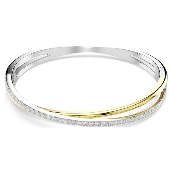 SWAROVSKI Hyperbola Bangle With Heart And Infinity Motif - White