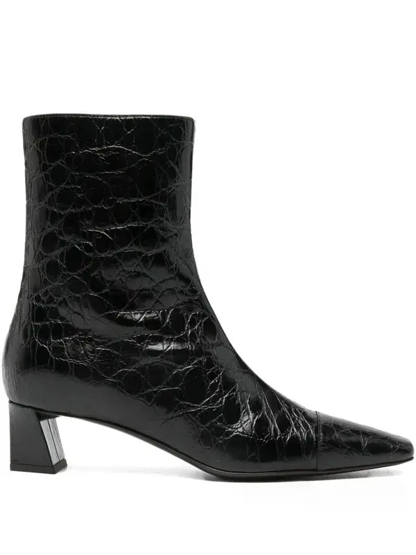GIUSEPPE ZANOTTI Crocodile-effect Block-heel Boots