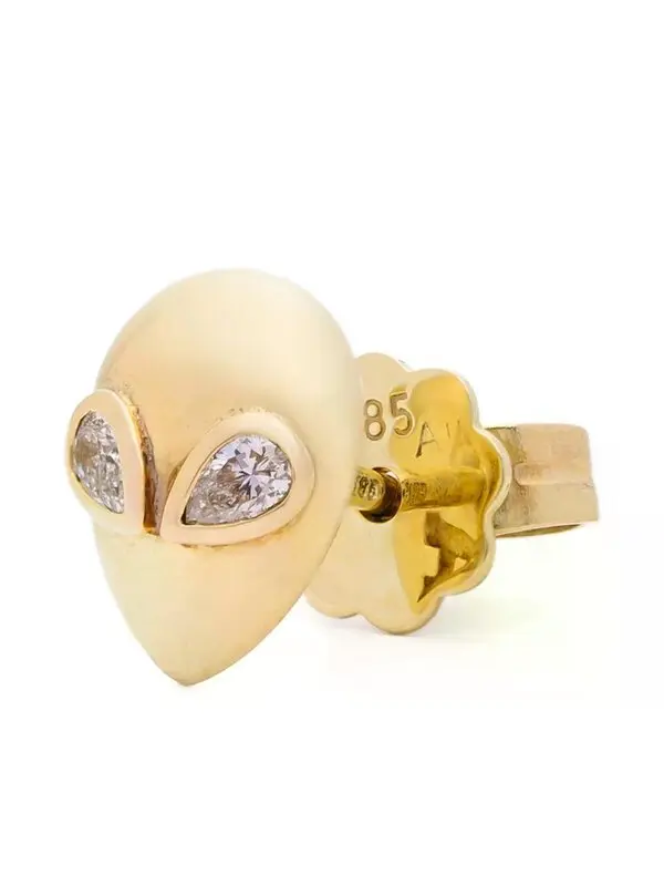 ALINA ABEGG 14k Yellow Alien Diamond Earrings