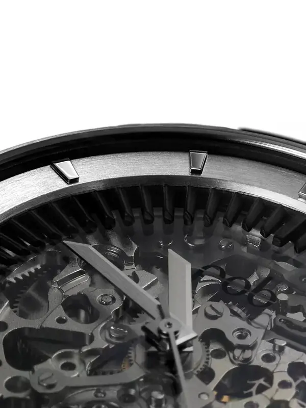 FOB PARIS Stainless Steel Automatic Skeleton Watch - Silver