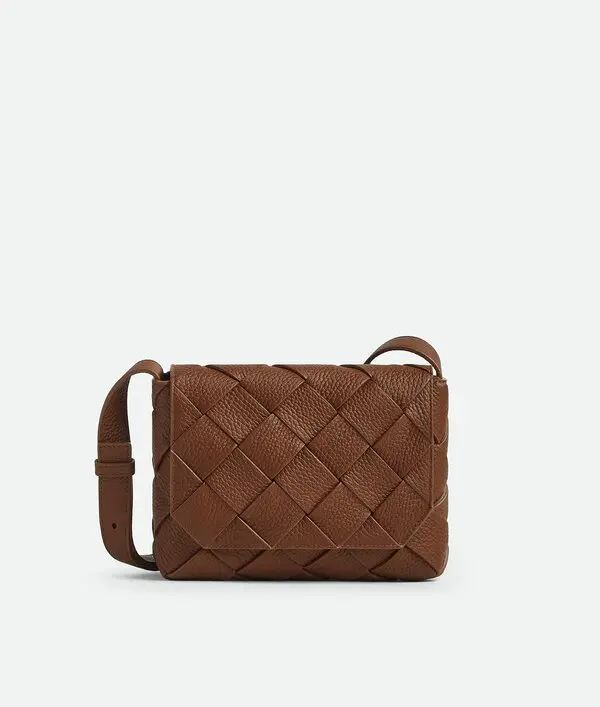 Bottega Veneta Grained Leather Cross-body Bag - Nocciola