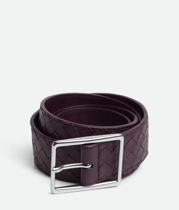 BOTTEGA  VENETA Bottega Veneta Intrecciato Piccolo Belt - Dark Barolo