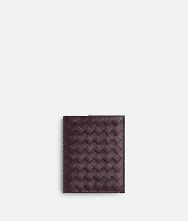 Bottega Veneta Intrecciato Piccolo Flap Card Case - Dark Barolo