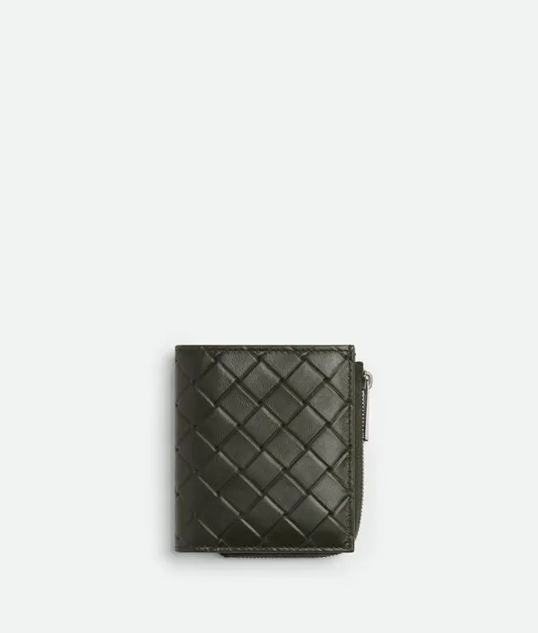 BOTTEGA  VENETA Intrecciato Stamp Bi-fold Wallet - Camping