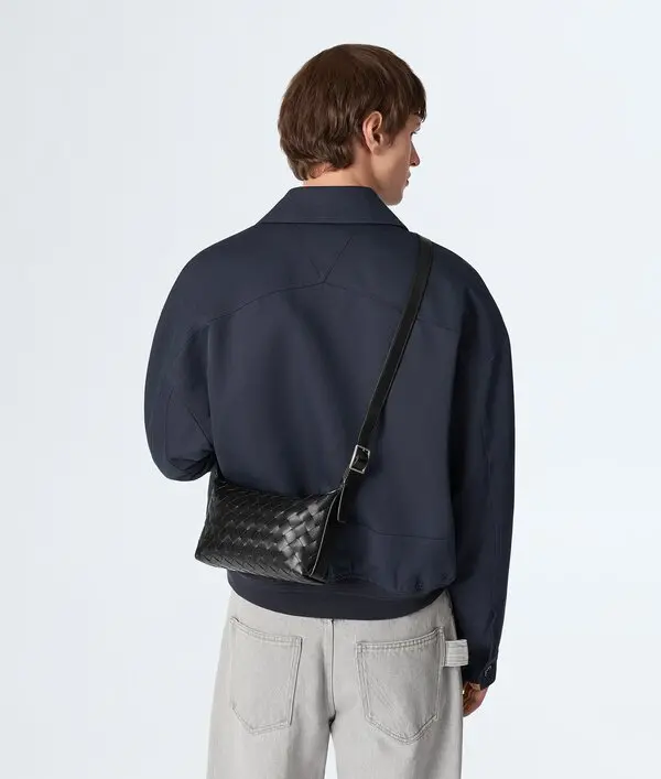 Bottega Veneta Intrecciato Calfskin Leather Phone Pouch - Black