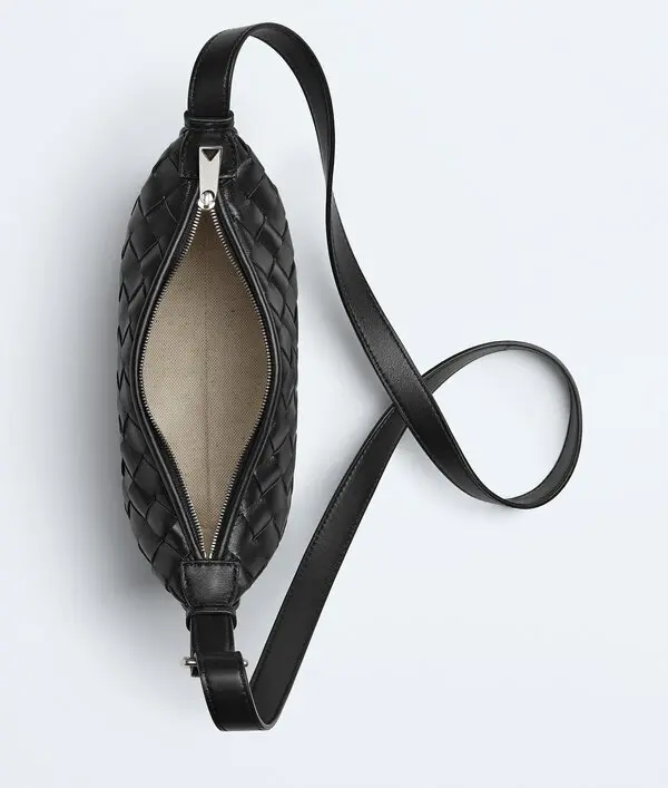 Bottega Veneta Intrecciato Calfskin Leather Phone Pouch - Black