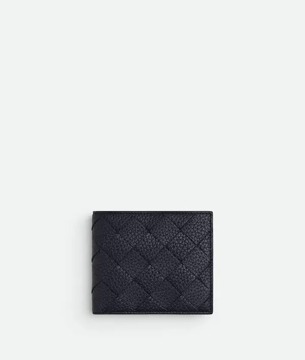 BOTTEGA  VENETA Intrecciato Bi-fold Wallet With Coin Purse - Nocturnal