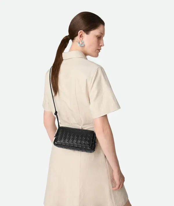 Bottega Veneta Intrecciato Nappa Leather Pouch - Black