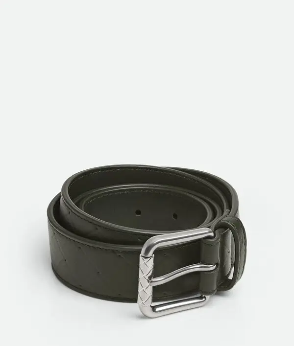 BOTTEGA  VENETA Bottega Veneta Intrecciato Embossed Belt - Camping