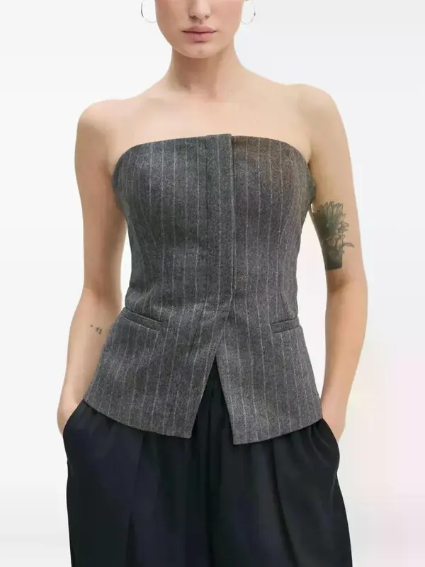 A.L.C. Renee Strapless Top - Grey