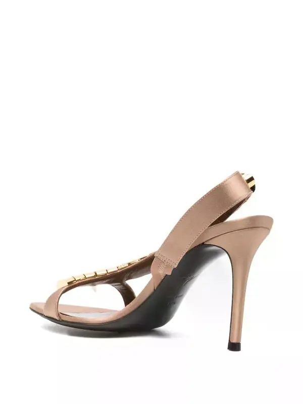 GIUSEPPE ZANOTTI 105mm Chain-embellished Slingback Sandals