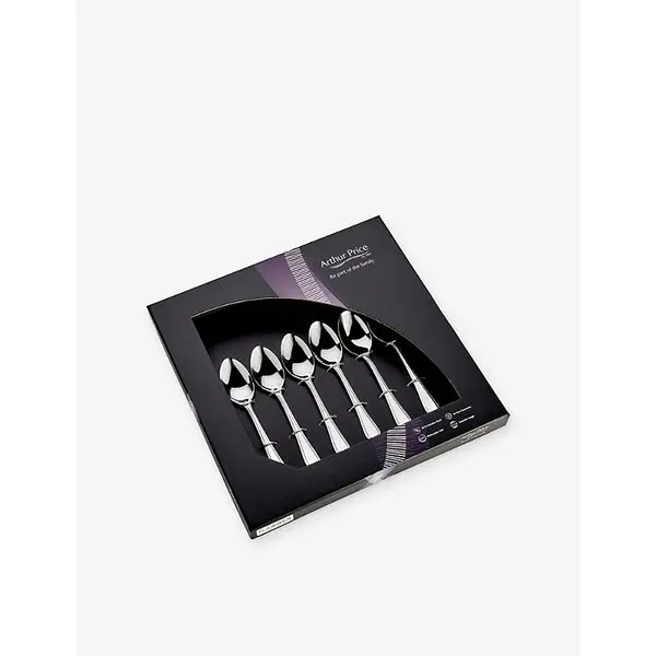 ARTHUR PRICE Everyday Classic Bead Set Of Six Stainless-steel Teaspoons - Stainless Steel