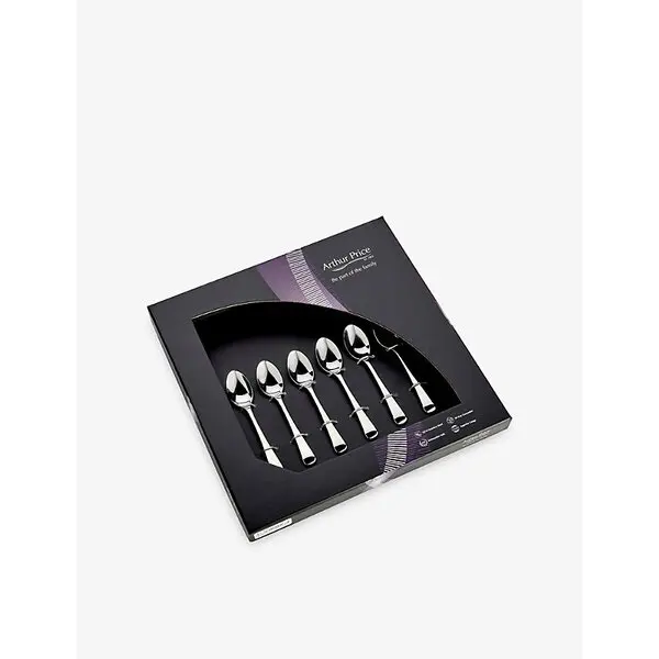 ARTHUR PRICE Georgian Set Of Six Stainless-steel Coffee Spoons - Stainless Steel