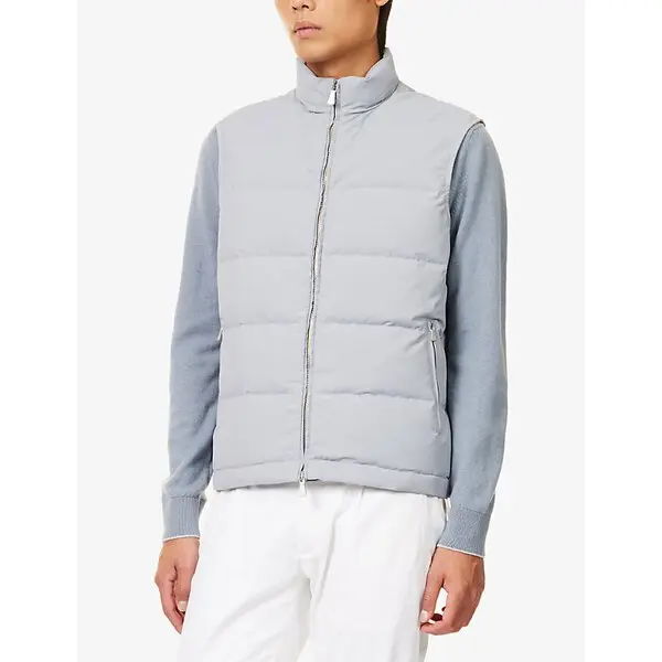 Eleventy High-neck Shell-down Puffer Gilet