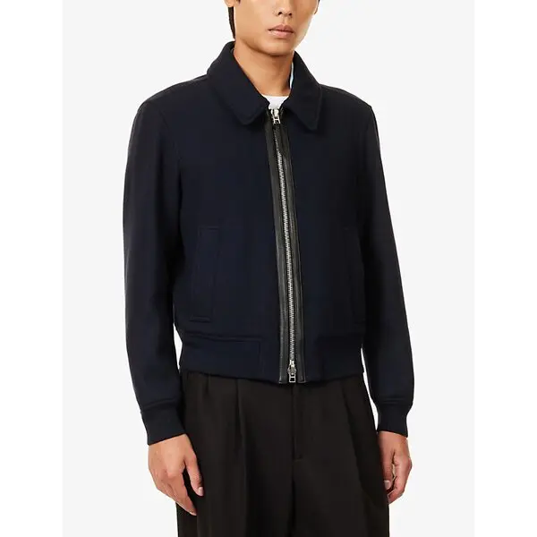 TOM FORD Pointed-collar Twill Wool Jacket