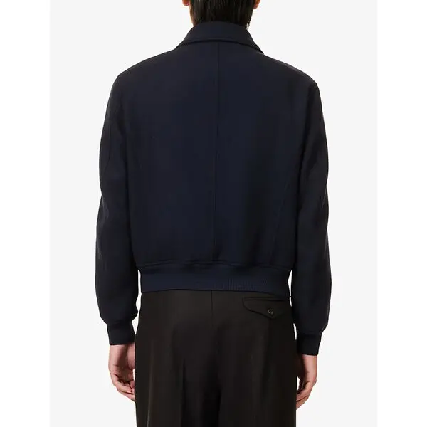 TOM FORD Pointed-collar Twill Wool Jacket