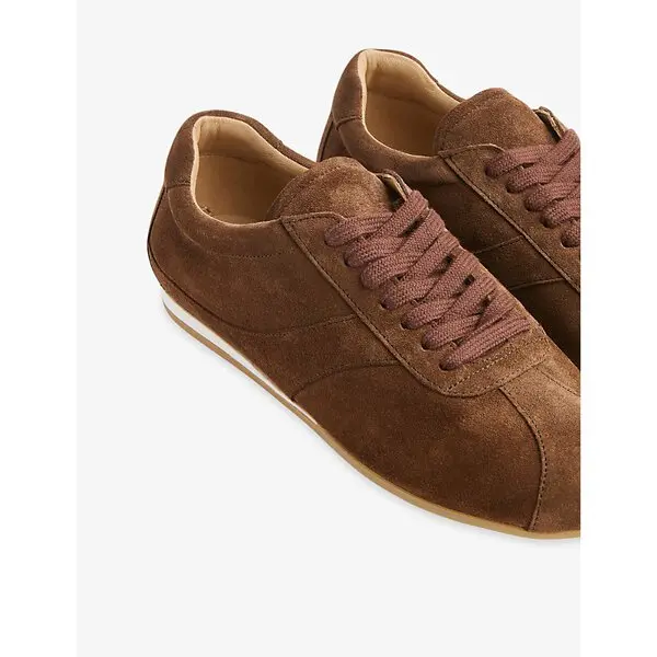 Whistles Panelled Suede Trainers Brown Editorialist