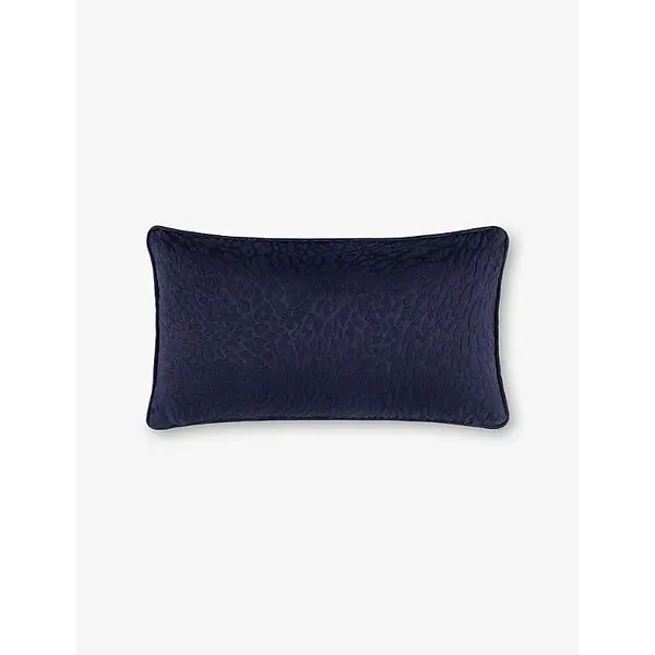 YVES DELORME Souvenir Velvet Cushion Cover 33cm X 57cm - Encre