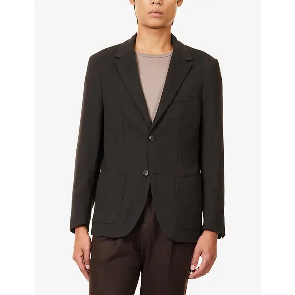 Sunspel Textured Wool Blend Blazer