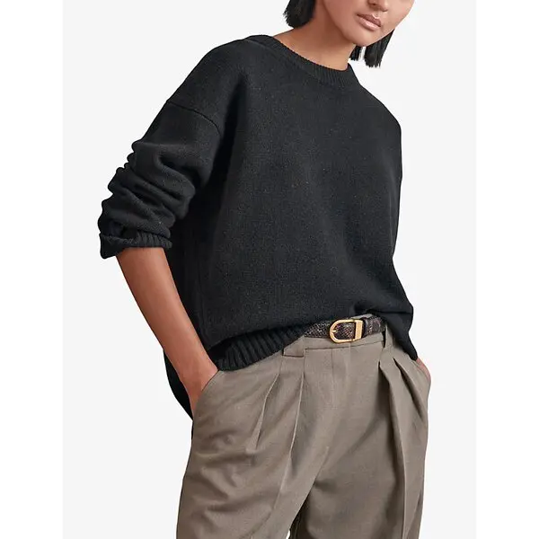 REISS Ella Crewneck Wool And Cashmere Jumper