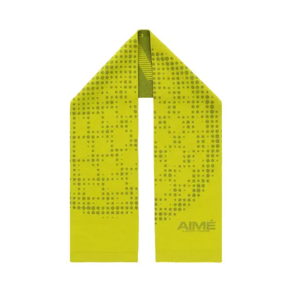 Aimé Leon Dore X New Balance Geo Print Wool Scarf 'lime - Green