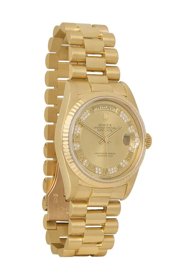 Rolex 18k Diamond Day-date President - Yellow