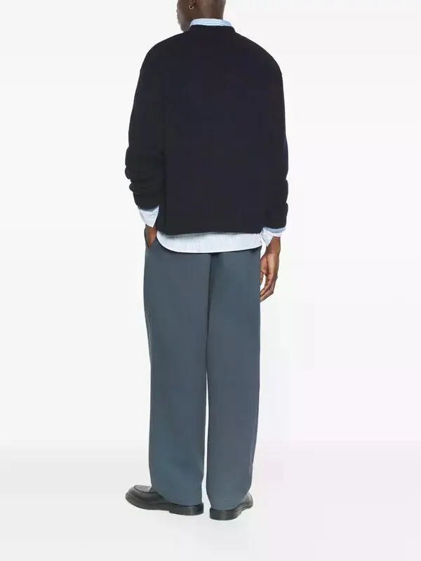 Maison Kitsuné Fox Head-embroidered Cardigan - Blue