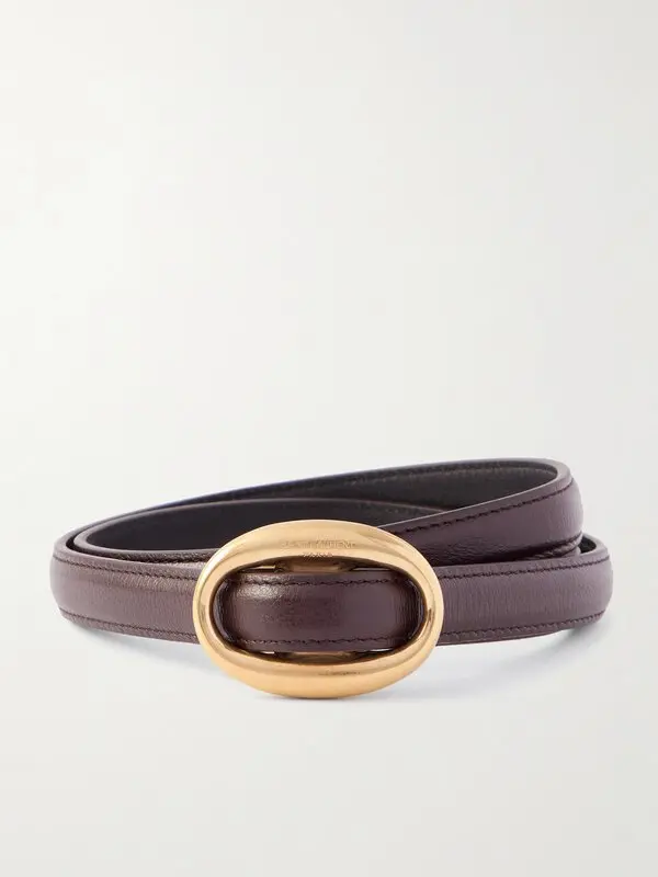 Saint Laurent Leather Belt - Brown