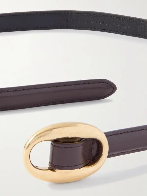 Saint Laurent Leather Belt - Brown