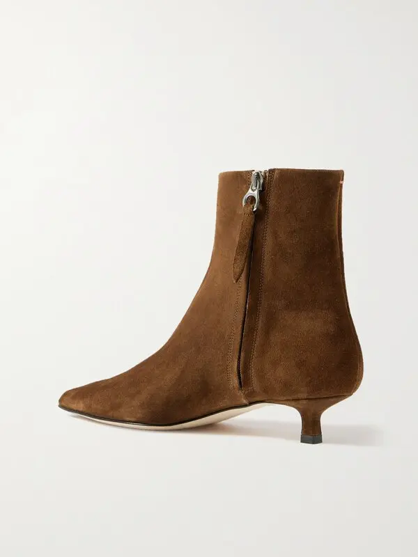 AeydĒ Sofie Suede Ankle Boots - Brown