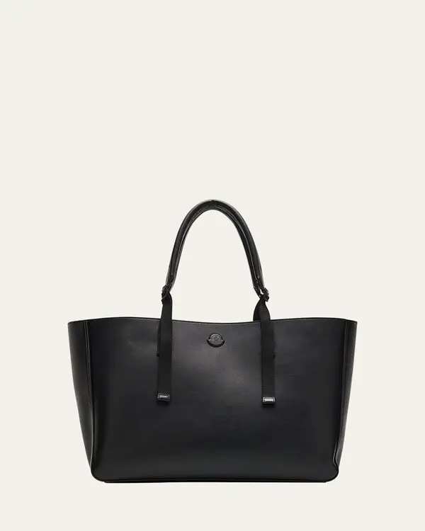 Moncler Carlo Leather Tote Bag - Black
