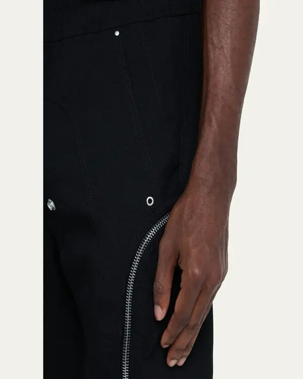 Rick Owens Zipped Wool Drawstring Pants