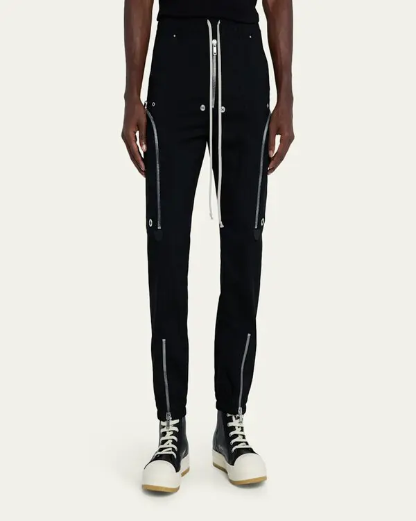 Rick Owens Zipped Wool Drawstring Pants
