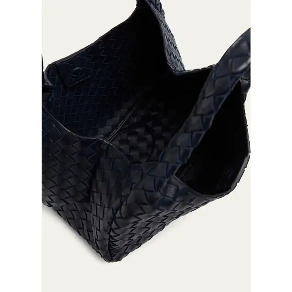 Bottega Veneta Campana Small Leather Shoulder Bag - Midnight