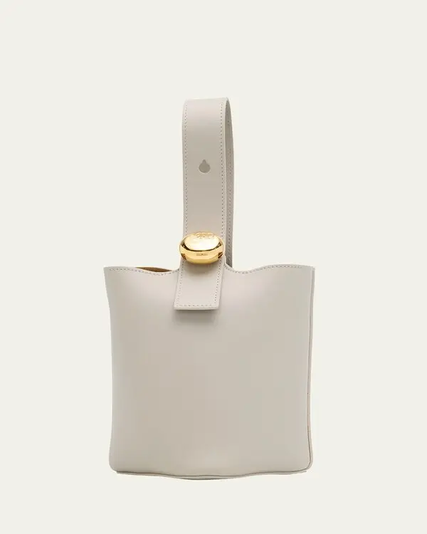 Loewe Pebble Mini Bucket Bag - Shell Grey