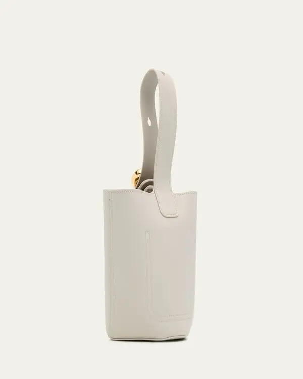 Loewe Pebble Mini Bucket Bag - Shell Grey