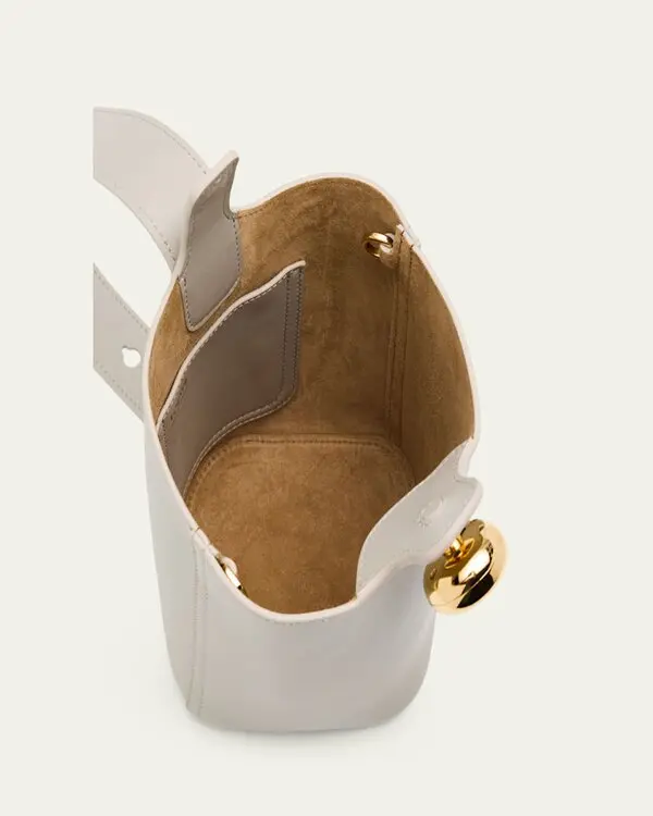 Loewe Pebble Mini Bucket Bag - Shell Grey