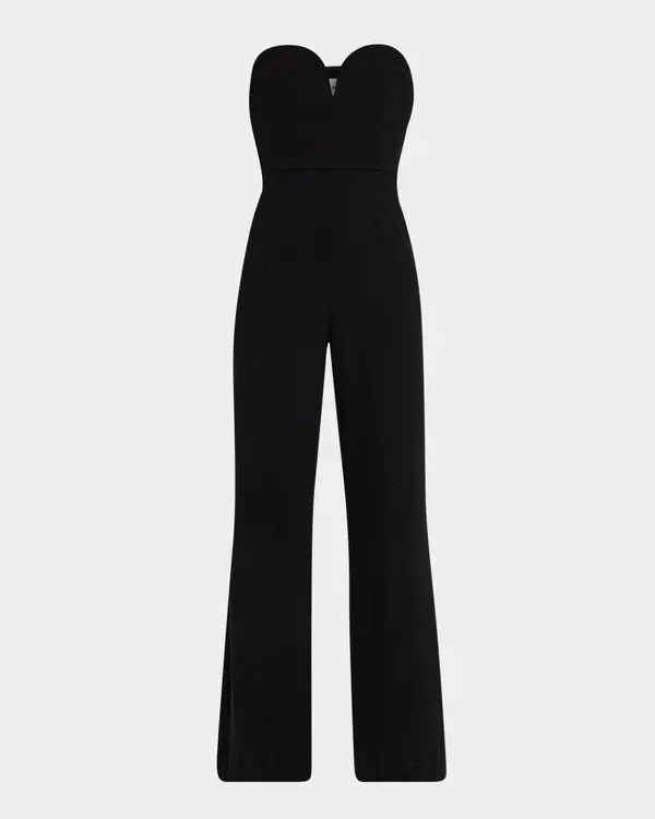 SANS FAFF Strapless Sweetheart Jumpsuit - Black