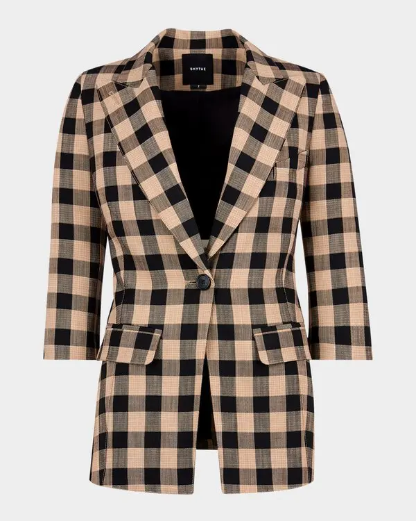 Smythe Checked Longline Blazer