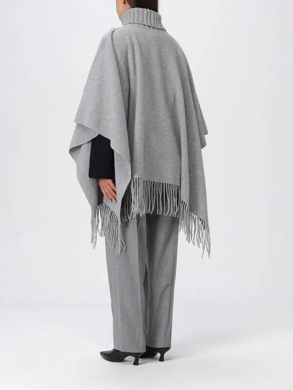 Fabiana Filippi Cape With Fringe - Grey